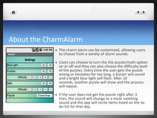 Charm Alarm: Team WiSci in the 2013 Technovation Competition | PPTX ...
