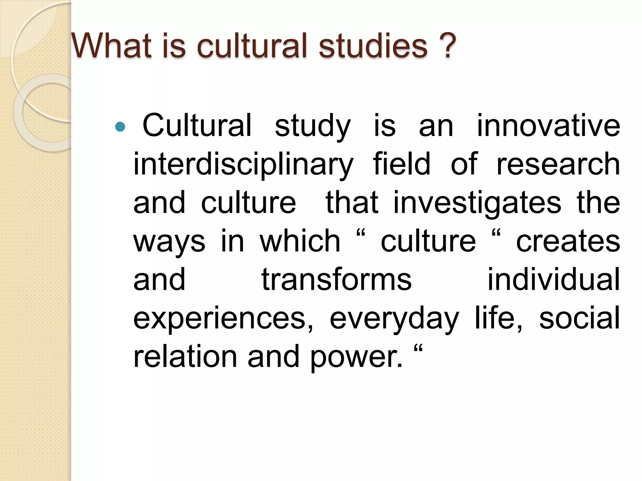 Presentation of Paper : 8 : Cultural Studies | PPT
