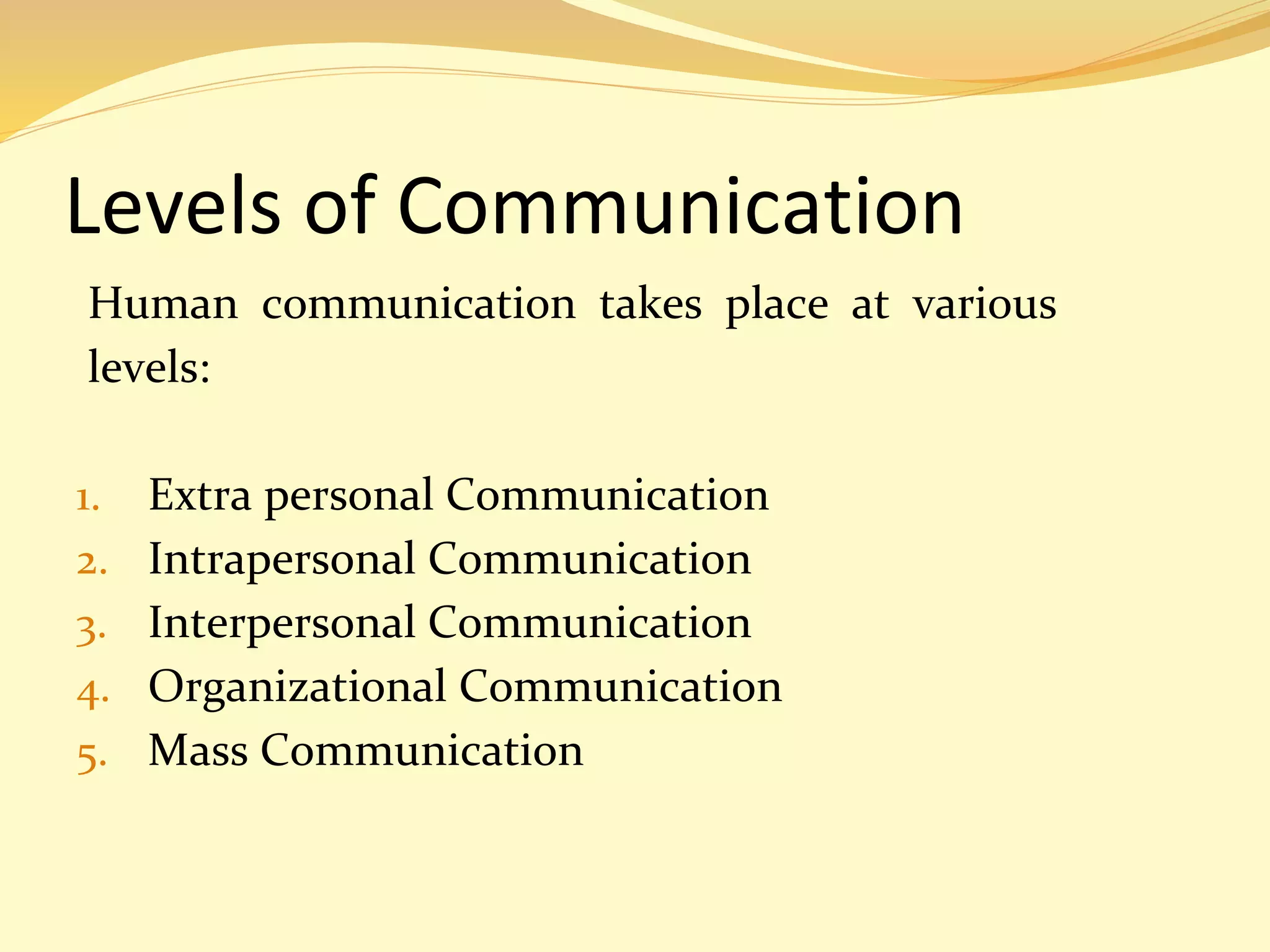 Levels Of Communication Pptx