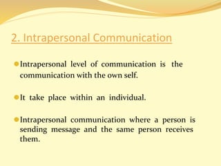 Levels of communication | PPTX