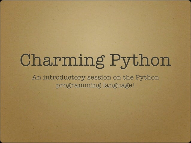 Charming python | PPT