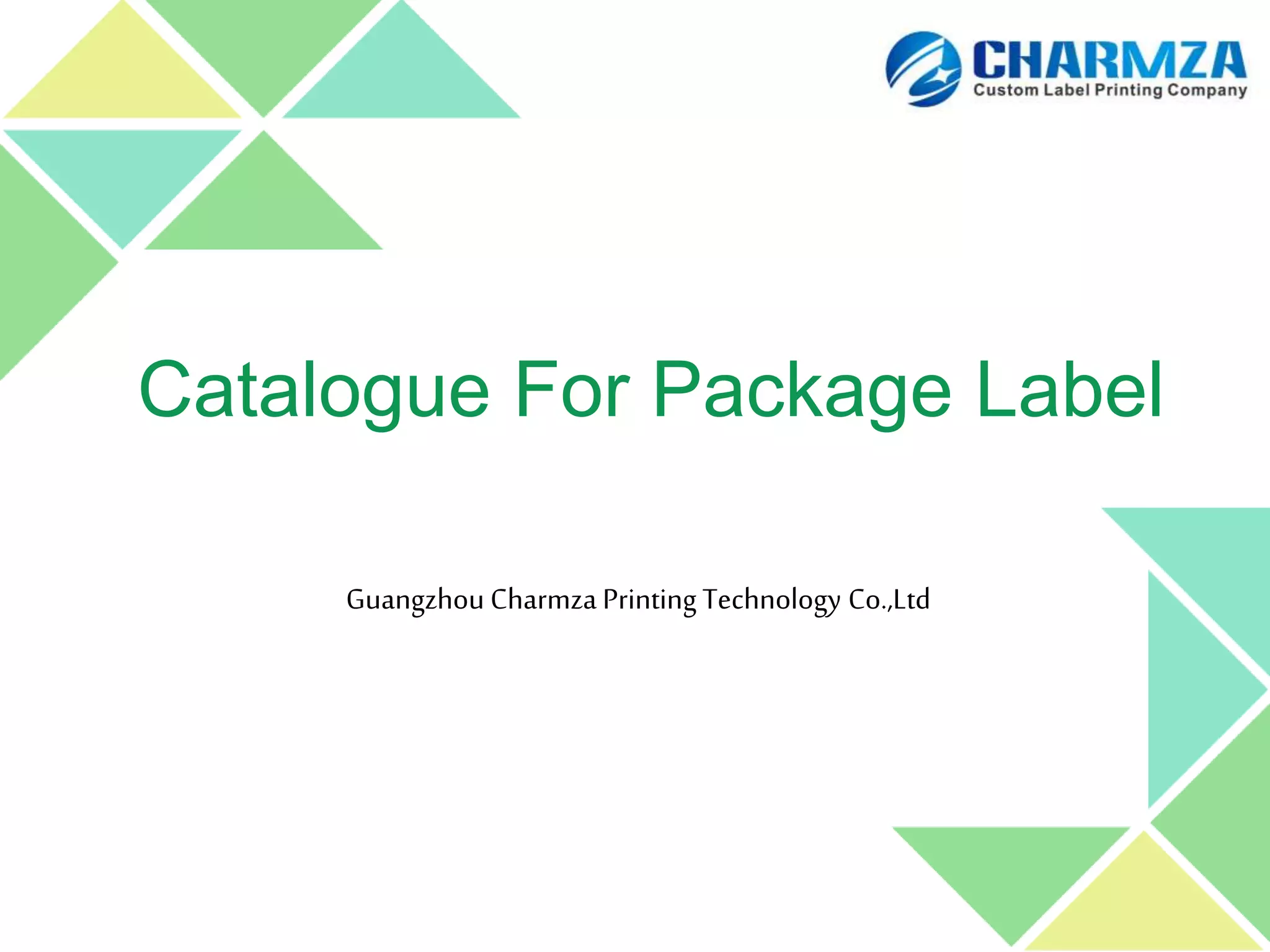 Catalogue about Charmza Label | PPT