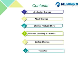 Catalogue about Charmza Label | PPT