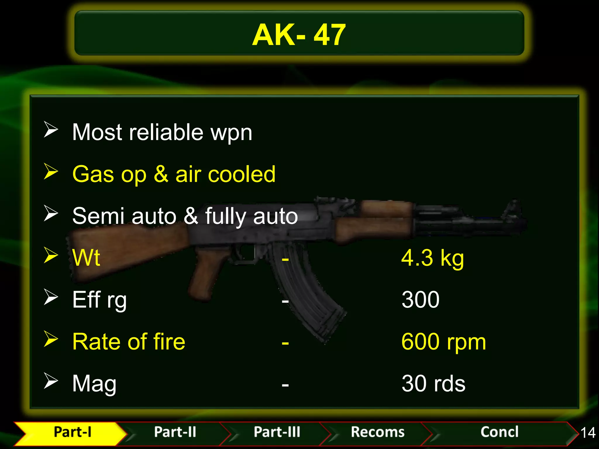 Characteristics of Indian Small,Arms | PPT