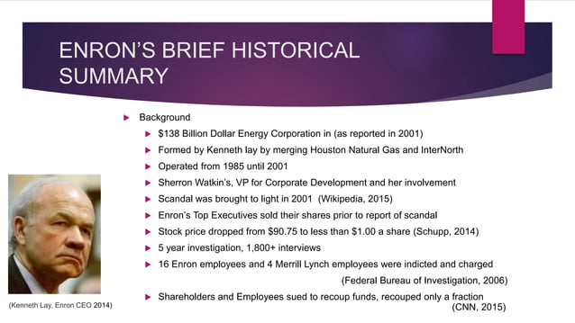 Ethical Case Study, Enron's Fraud and Scandal | PPTX