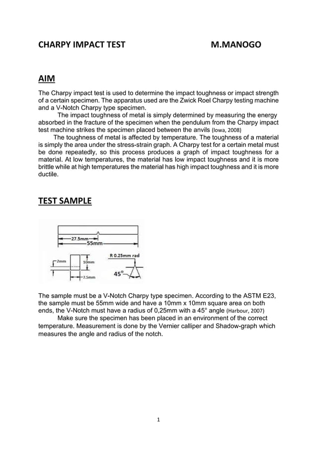 Charpy impact test | PDF | Physics | Science