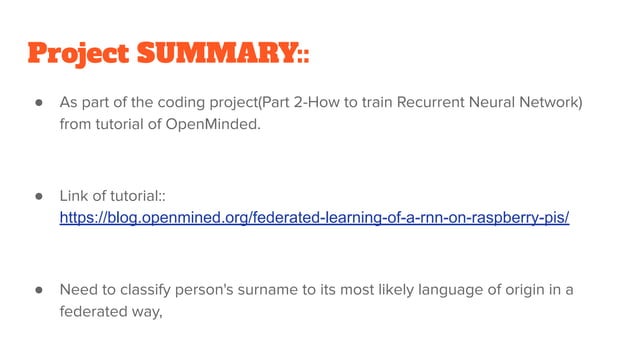 Char rnn names classification. | PPT