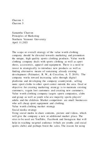 Charron 1Charron 5Samantha CharronPrinciples of Marketin | PDF