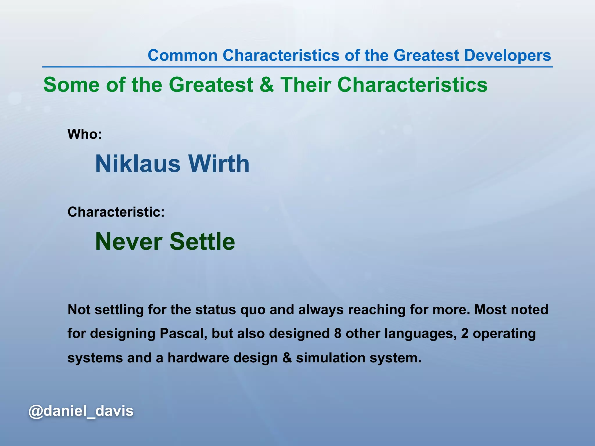 Common Characteristics of the Greatest Developers | PDF | Programming ...