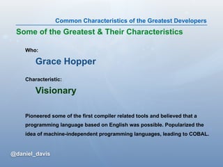 Common Characteristics of the Greatest Developers | PDF | Programming ...