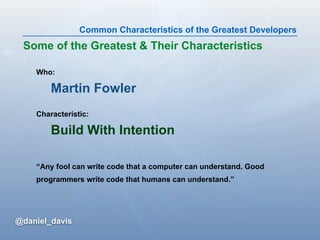 Common Characteristics of the Greatest Developers | PDF | Programming ...