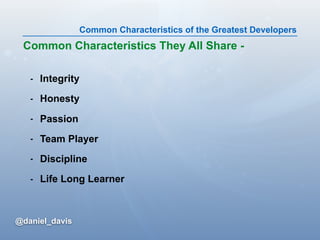 Common Characteristics of the Greatest Developers | PDF | Programming ...