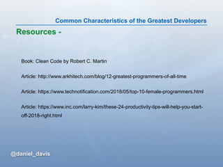 Common Characteristics of the Greatest Developers | PPT