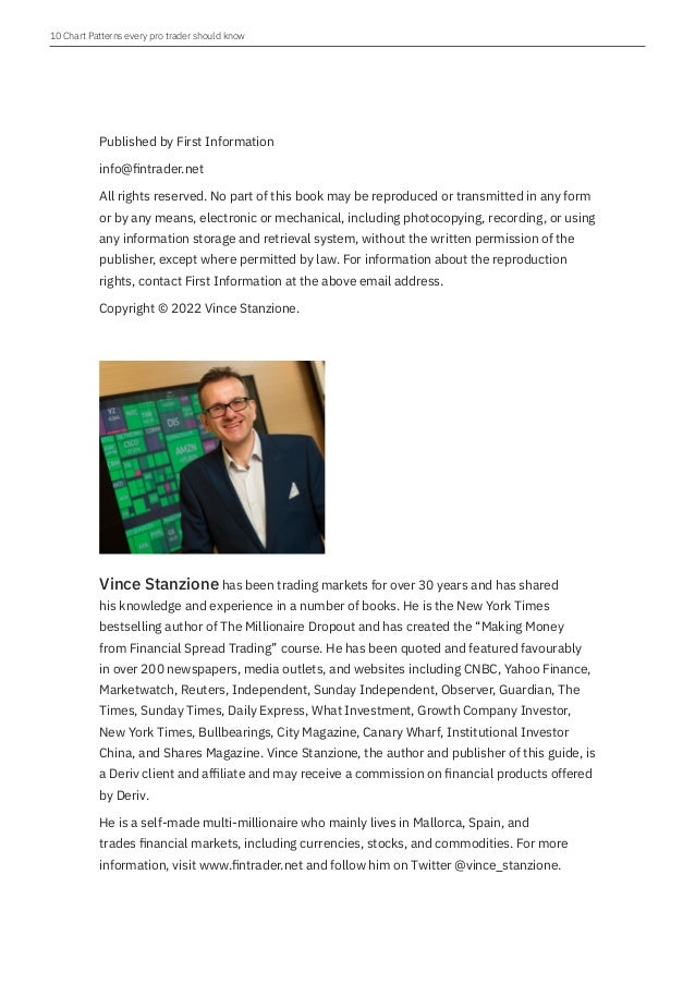 10 Chart Patterns every pro trader should know Deriv.com Vince Stanzione | PDF