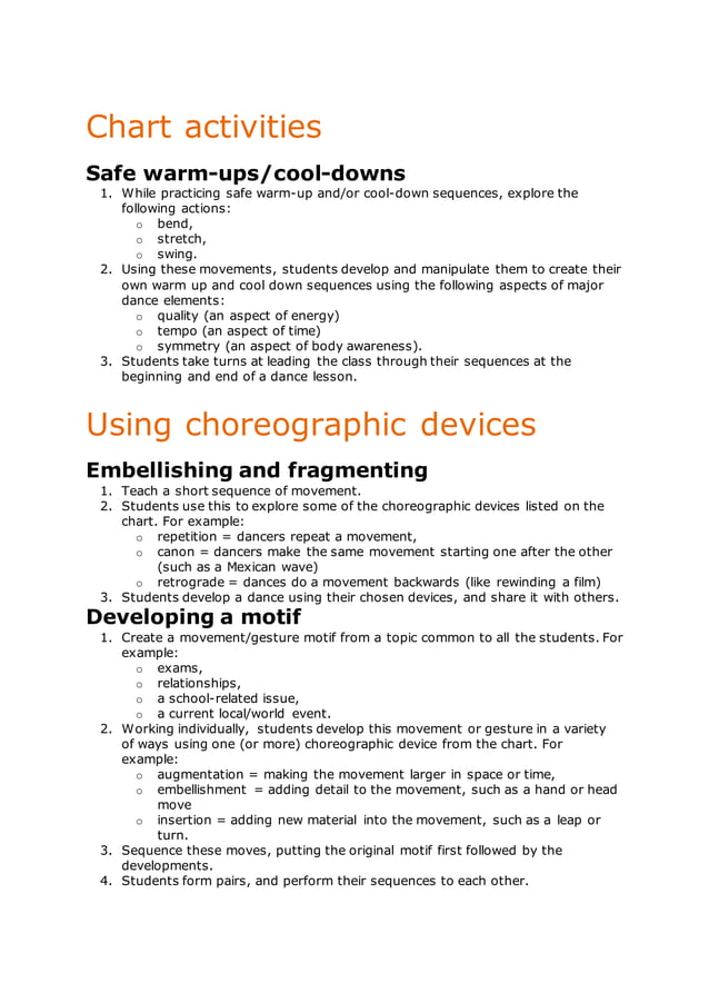 Chart activities | DOCX