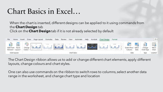 Basics of Creating Graphs / Charts using Microsoft Excel | PDF | Technology & Computing