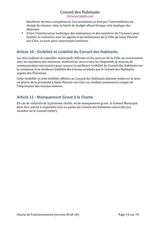 Charte de fonctionnement - Conseil des habitants 18400-(v0-Draft) | PDF