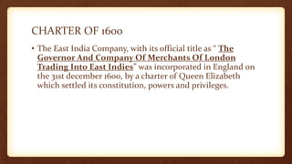 Charter 1600 and 1661 | PPT