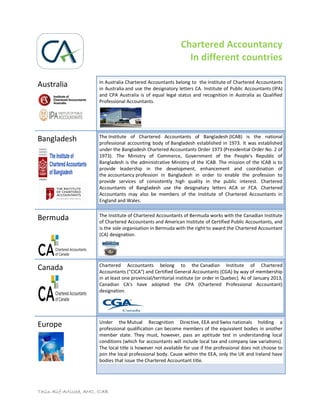 Chartered Accountants-CA-Worldwide | PDF