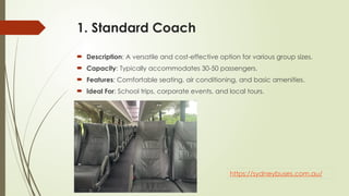 Chartered Bus Types in Australia | Fleets option | PPT