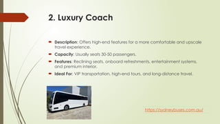 Chartered Bus Types in Australia | Fleets option | PPT