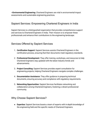 Chartered Engineer in India | PDF