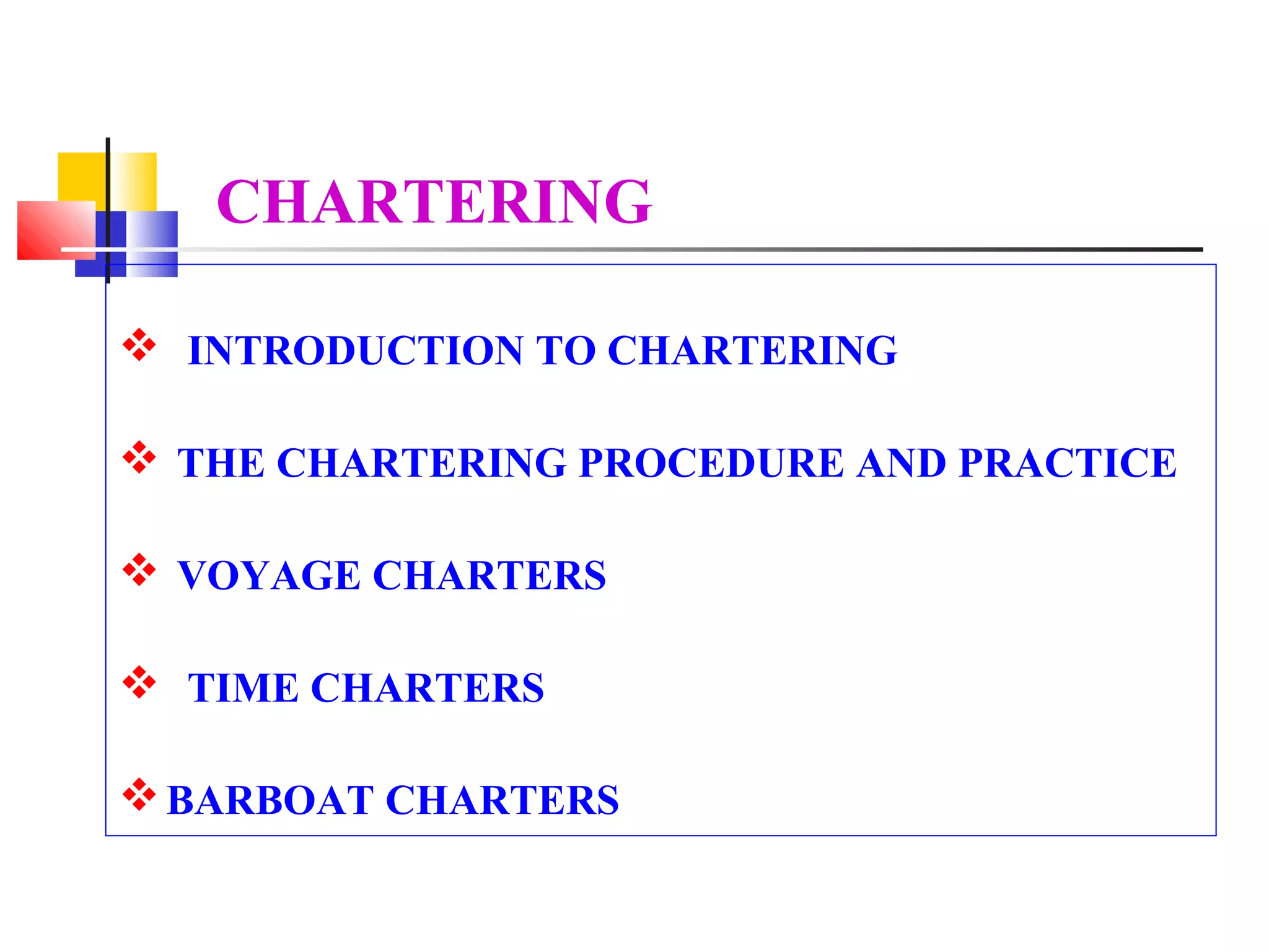 Chartering | PPT