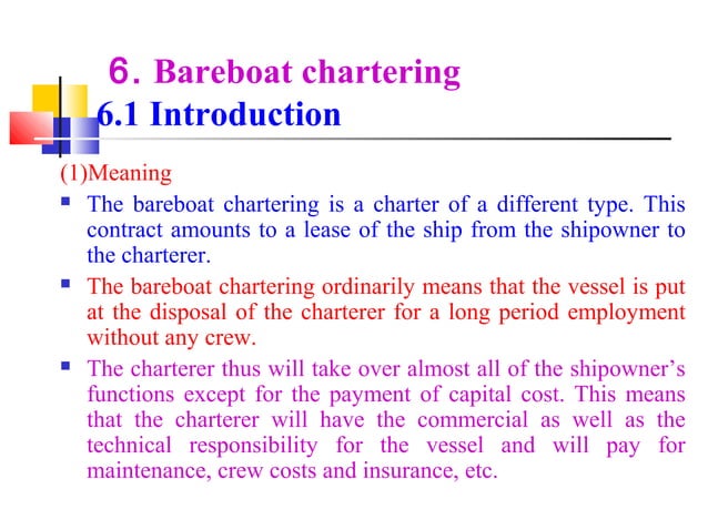 Chartering | PPT