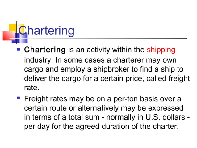 Chartering | PPT