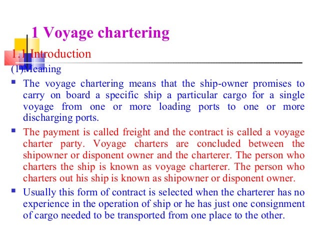 Chartering
