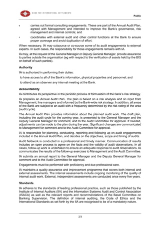 important charter for the internal audit | PDF