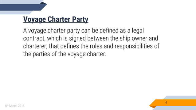 Voyage Charter party | PPTX