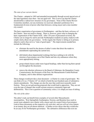 Charter Review Committee Minority Report | PDF