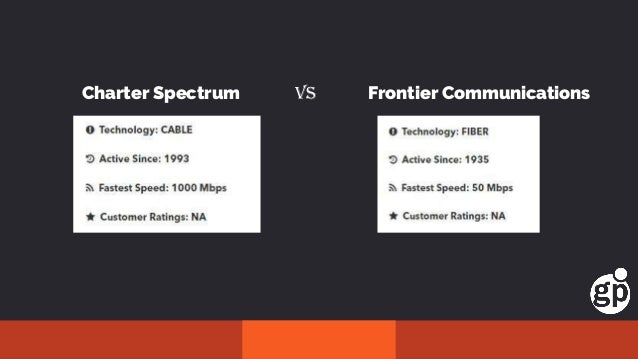 Charter spectrum vs frontier communications comparison