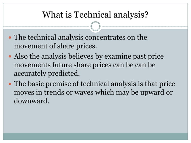 Charting and technical analysis | PPT
