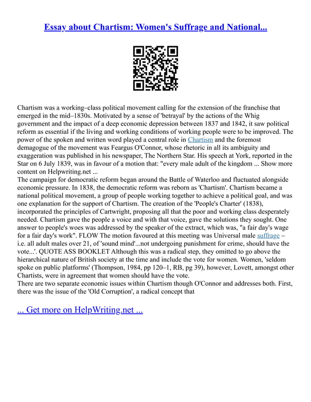 Chartists And Chartism Essays | PDF