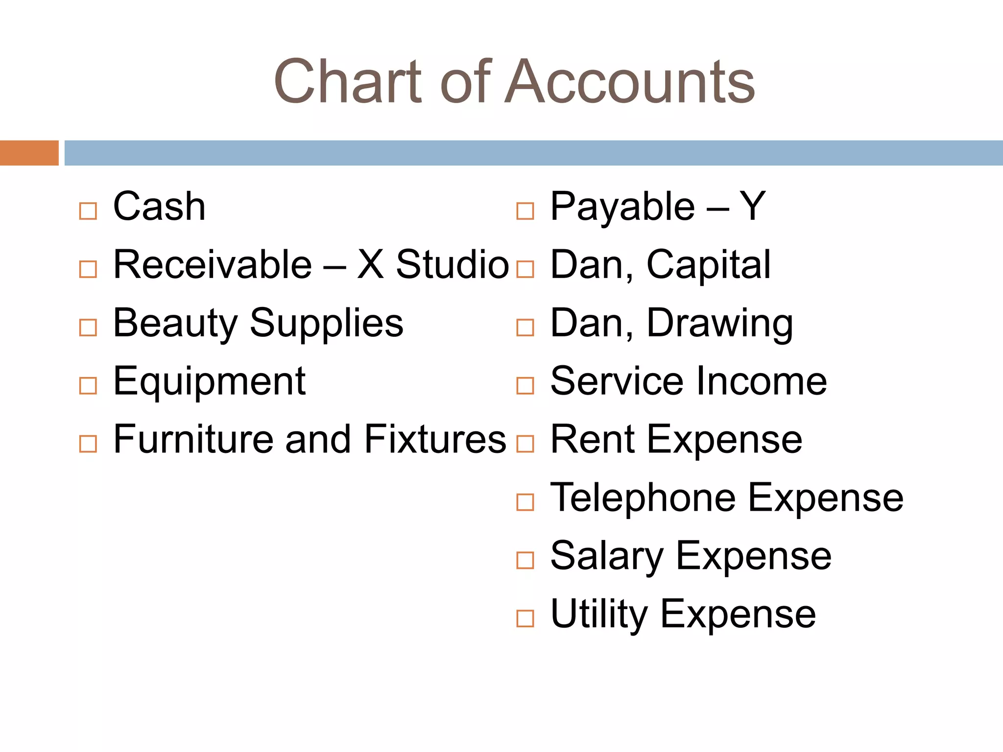 Chart of accounts | PPT