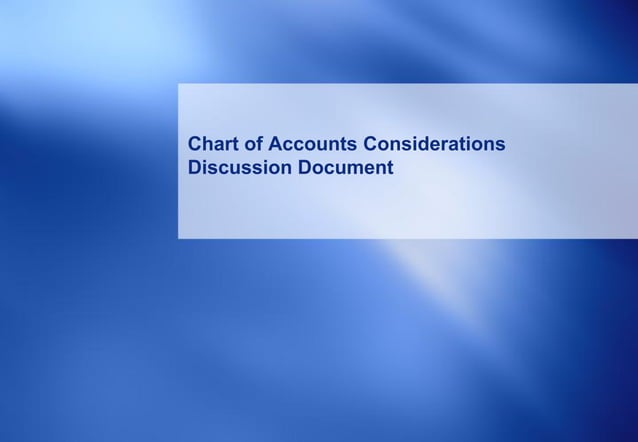 Chart Of Accounts Considerations | PDF