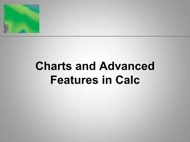 Charts in Calc | PPTX | Desktop Publishing | Computer Software and ...