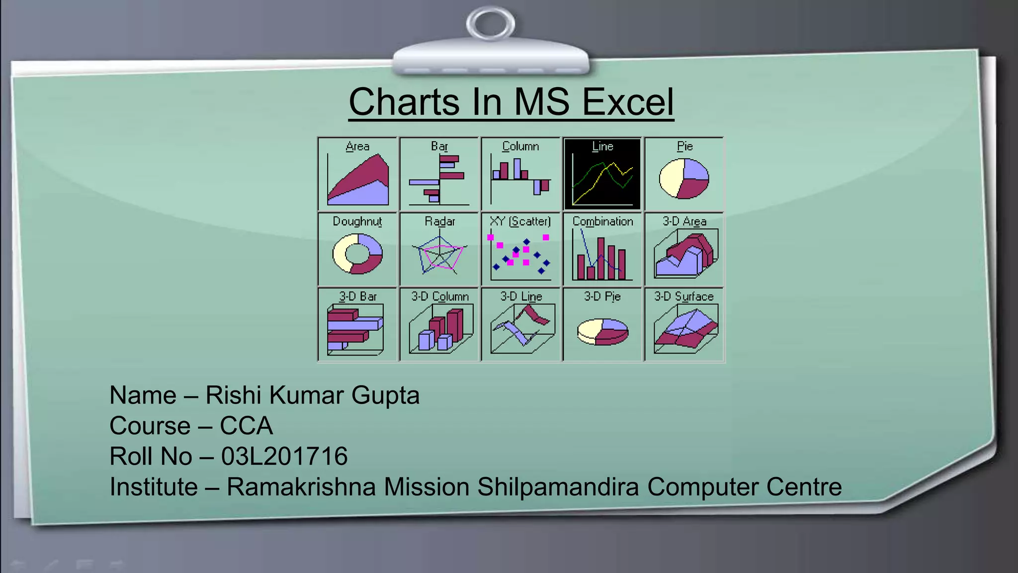 Charts in MS Excel | PPTX
