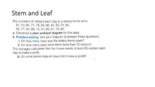 Stem and Leaf, pie Charts, and graphs .pptx