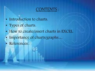 Charts and graphs in excel | PPTX