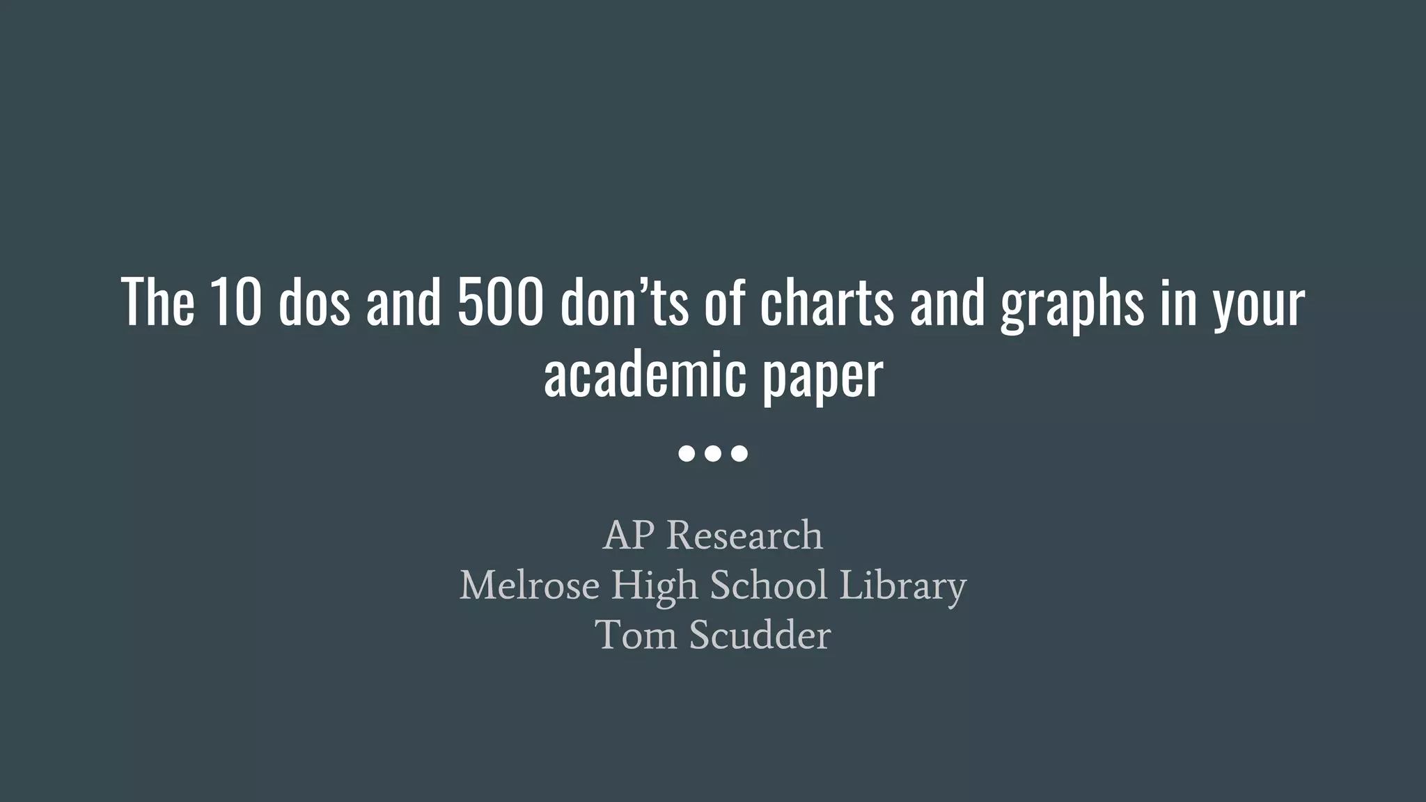 Charts and Graphs in the Academic Paper | PPTX