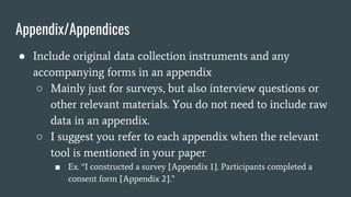 Charts and Graphs in the Academic Paper | PPTX