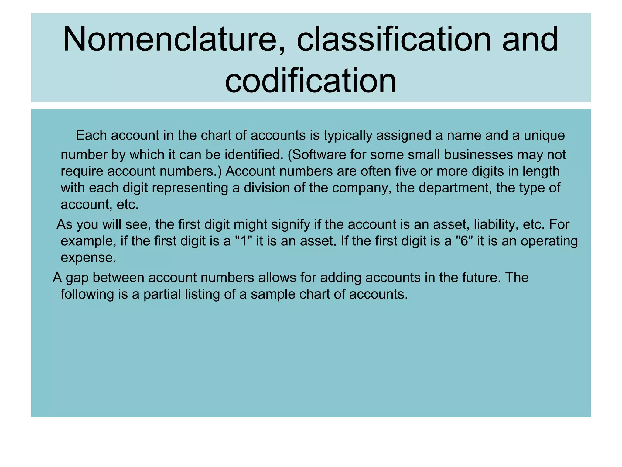 Charts of accounts | PPT