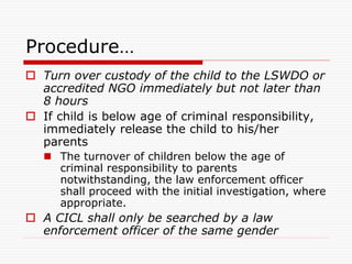 Child In Conflict in the Law RA9344 BSCR | PDF