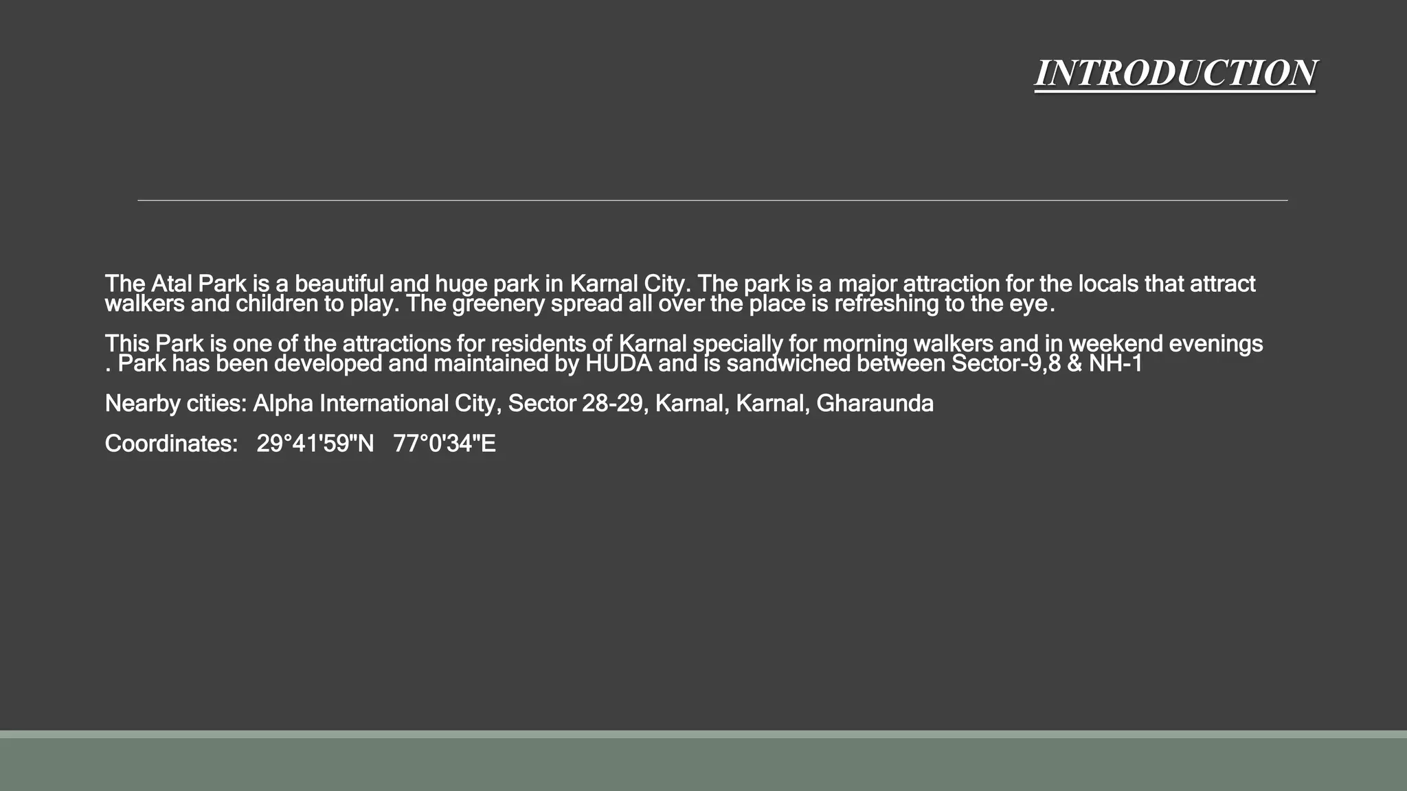 atal park knl | PPTX | Parks | Attractions