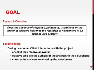 Why do newcomers abandon open source software projects? | PPT