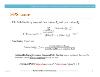 Improving Code Review Effectiveness Through Reviewer Recommendations | PDF
