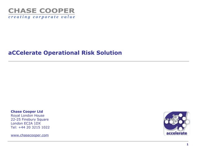 aCCelerate Brochure | PPT